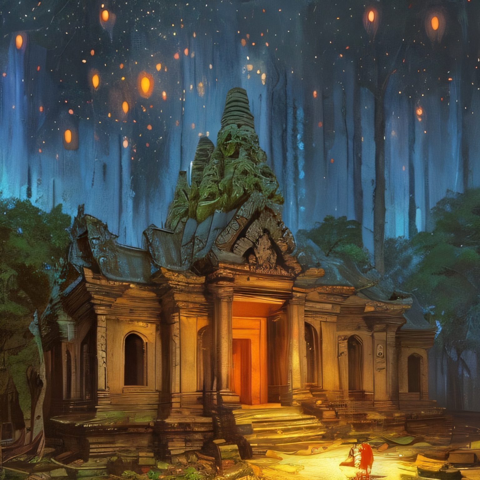 Siem Reap temple art style by Marc Simonetti generated by AI - AI ...